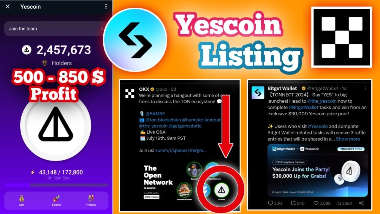 YESCOIN Listing Update | Yescoin listing Bitget Exchange | Yescoin ...