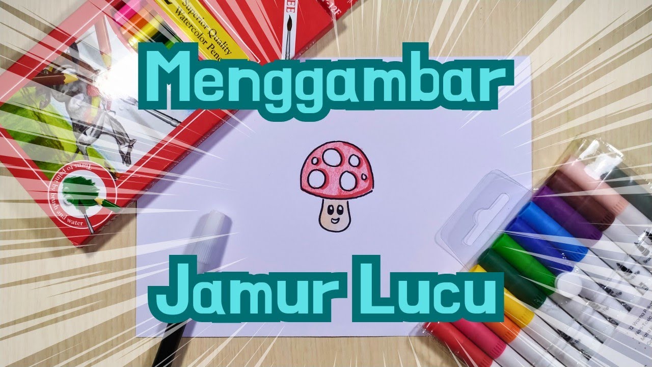 Menggambar Jamur 🍄, Gambar Jamur 🍄, How to Draw Mushroom 🍄, Drawing ...