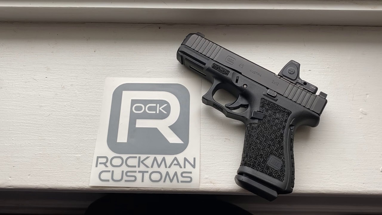 Glock 19 Stippled in Triple Basket Weave - YouTube