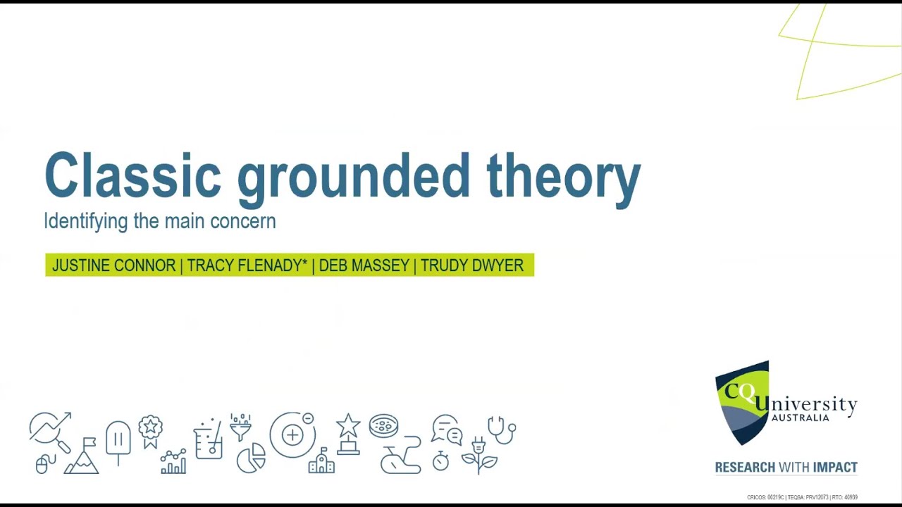 Classic Grounded Theory: Identifying the Main Concern - YouTube