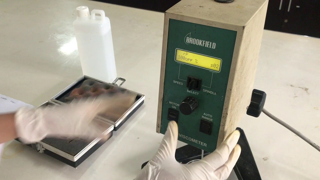 Cara penggunaan viskometer brookfield - YouTube