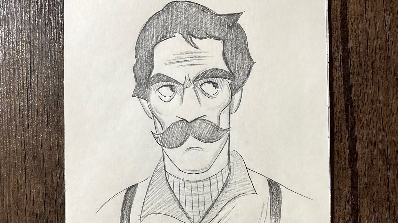 how to draw a cartoonish Man | easy pencil drawing ideas for beginners ...