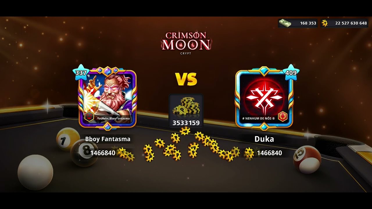 Winning All Rings From New Crimson Moon Tables in 8 Ball Pool - YouTube