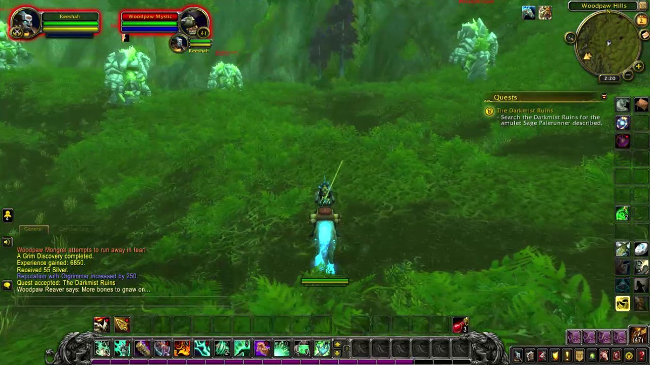 World of Warcraft - Horde Quest Guide - The Darkmist Ruins - YouTube