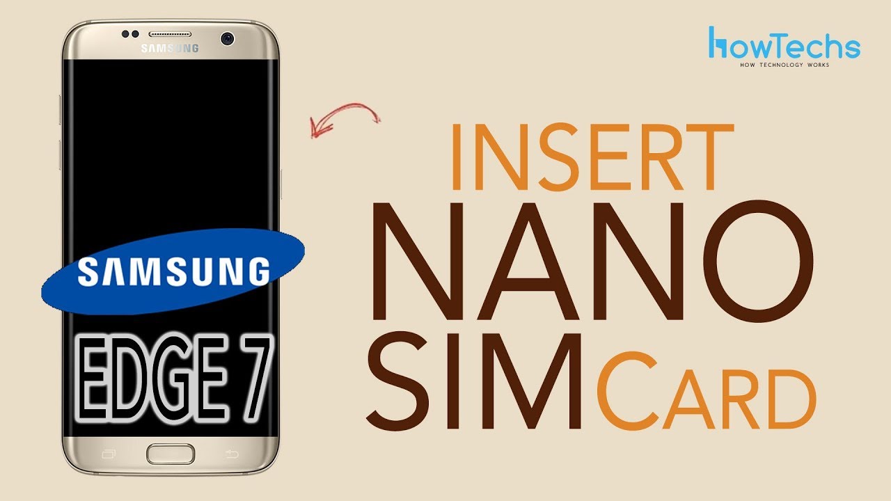 Samsung Galaxy Edge 7 - How to Insert SIM Card - YouTube