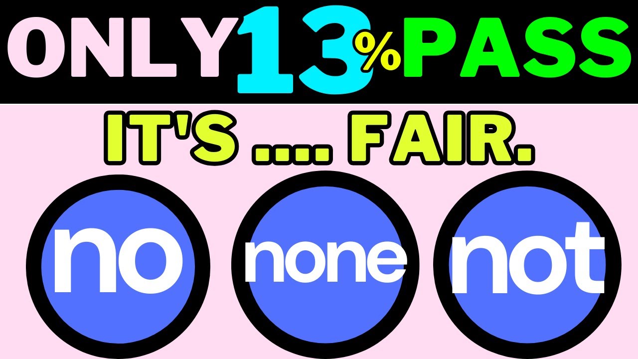 No, None & Not Quiz || English Grammar || Can You Score 40/40? || Part ...