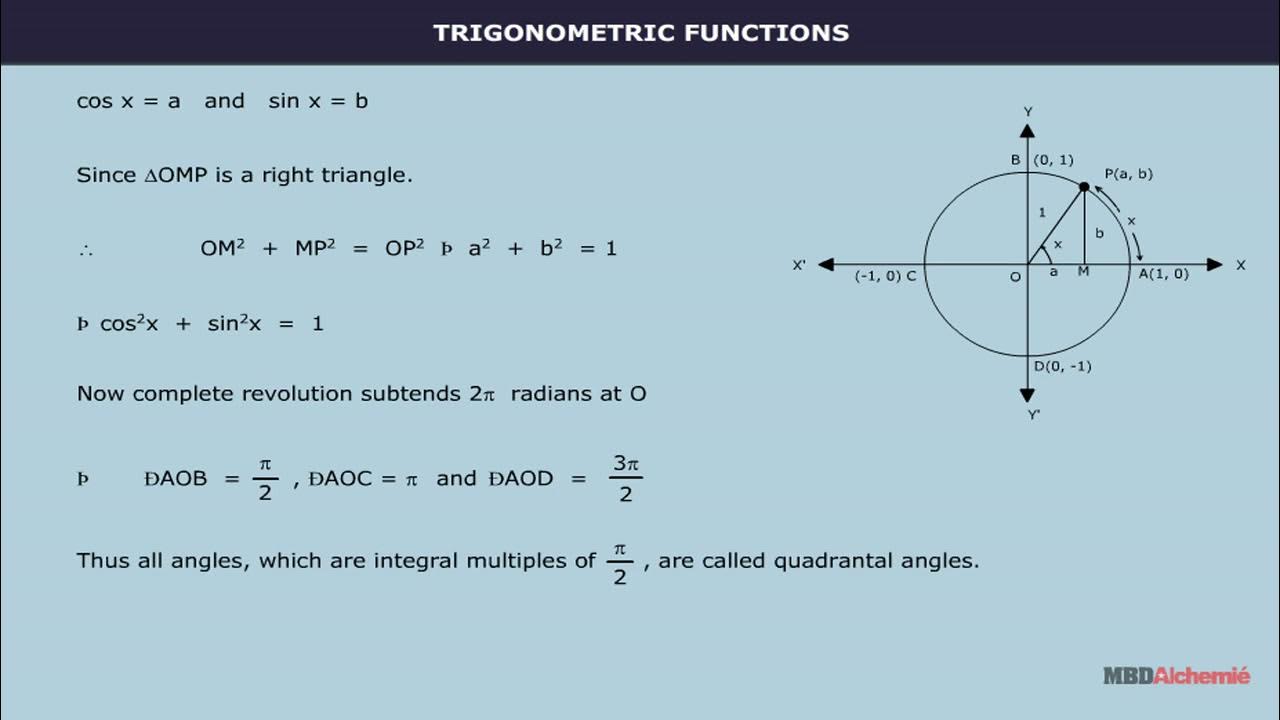 Class 11 Mathematics Chapter 3 Trigonometric Functions Animated Video ...