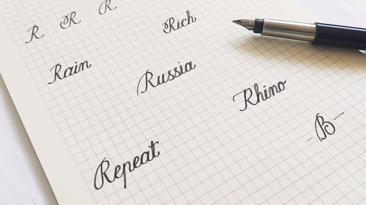 How to write different types Capital Letter "R" - YouTube