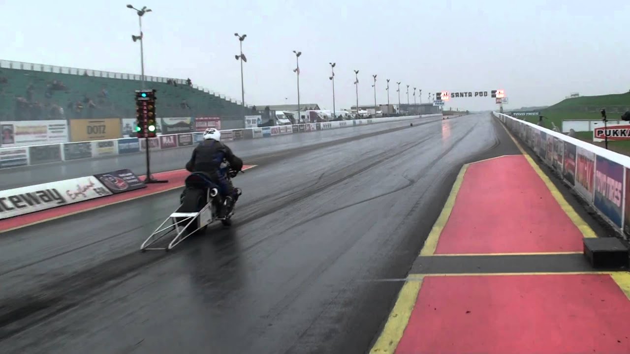 Mark Winder 8.50 Bike Santa Pod - YouTube