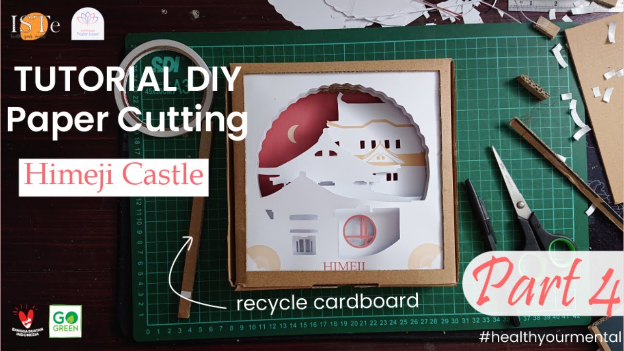 TUTORIAL PaperCut DIY KIT Himeji Castle Part 4-Make Frame - YouTube
