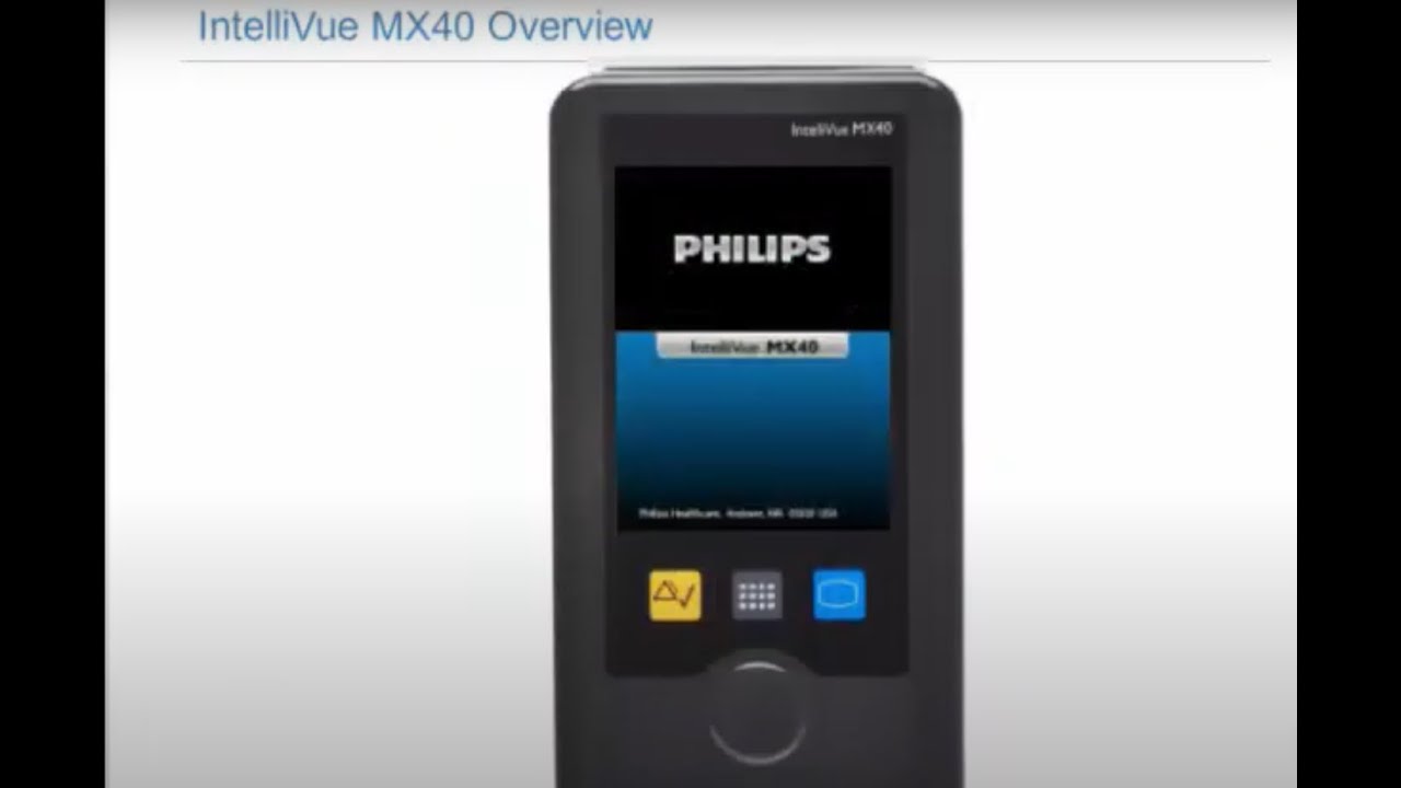 Philips IntelliVue MX40 Patient Monitor - Main Screen - YouTube