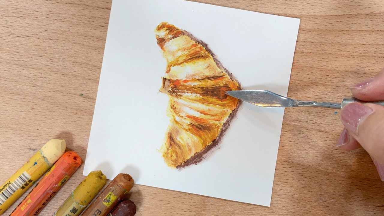 Satisfy Your Cravings with This Scrumptious Croissant Painting in Oil ...