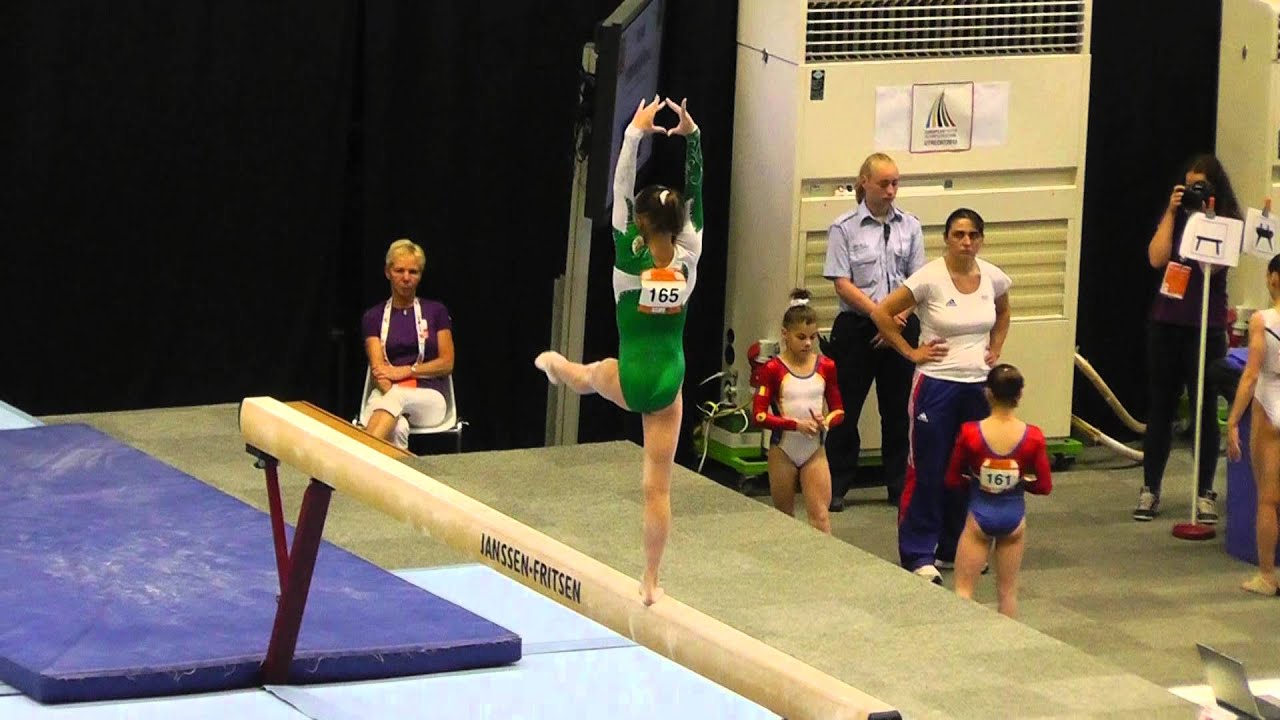 Maria Bondareva (RUS) - Beam - EYOF 2013 (Finals) - YouTube