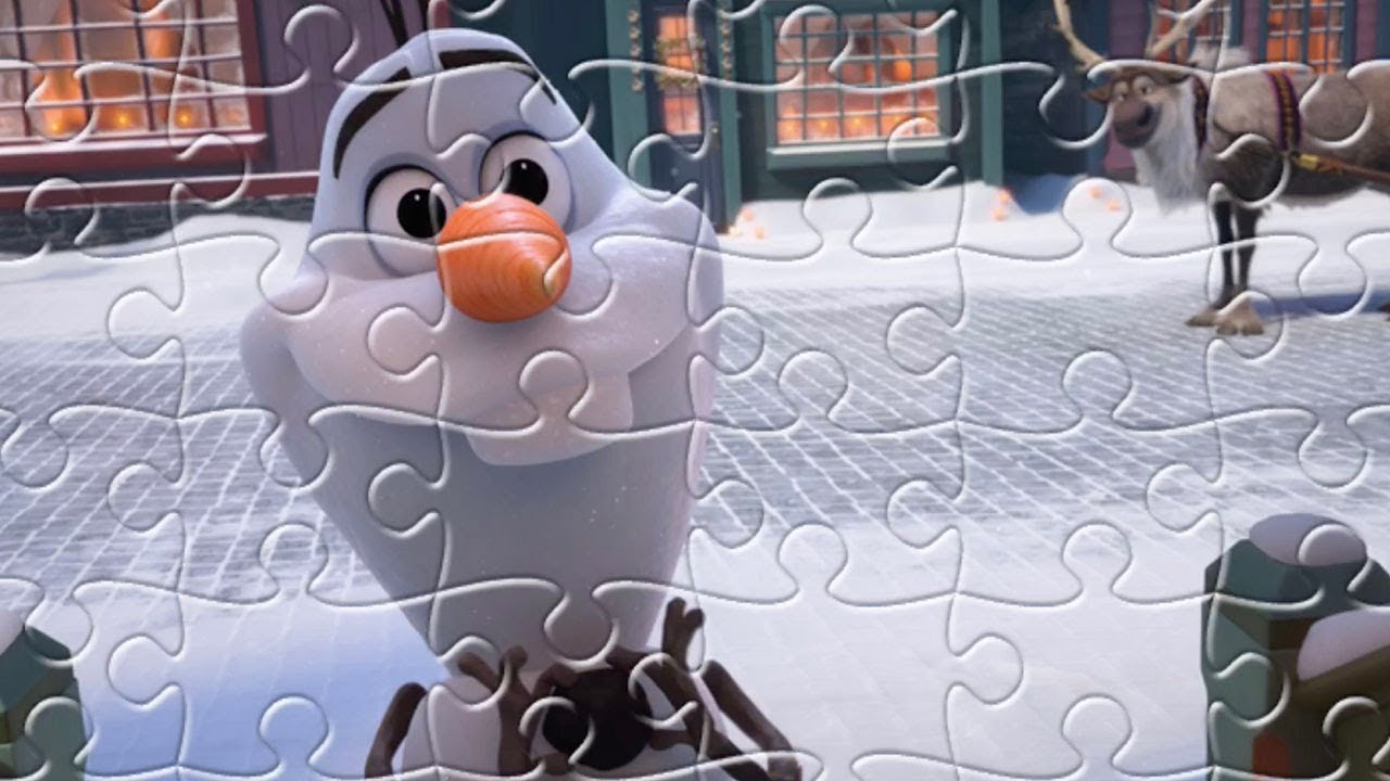 Olaf from Disney Frozen Jigsaw Puzzle - Daddy Finger Disney Rhyme Games ...