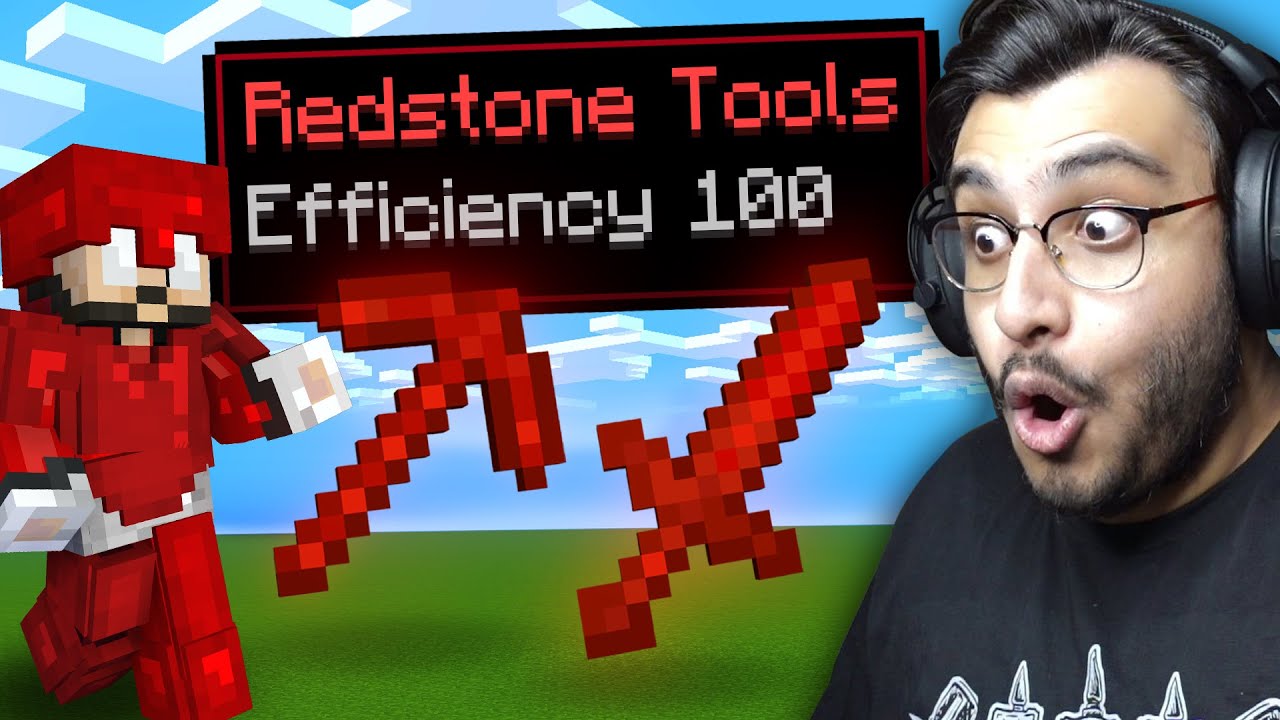 MINECRAFT BUT I CAN CRAFT OP REDSTONE ITEMS | RAWKNEE - YouTube