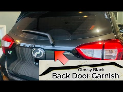How to Install Back Door Garnish | Glossy Black Garnish Myvi Facelift ...