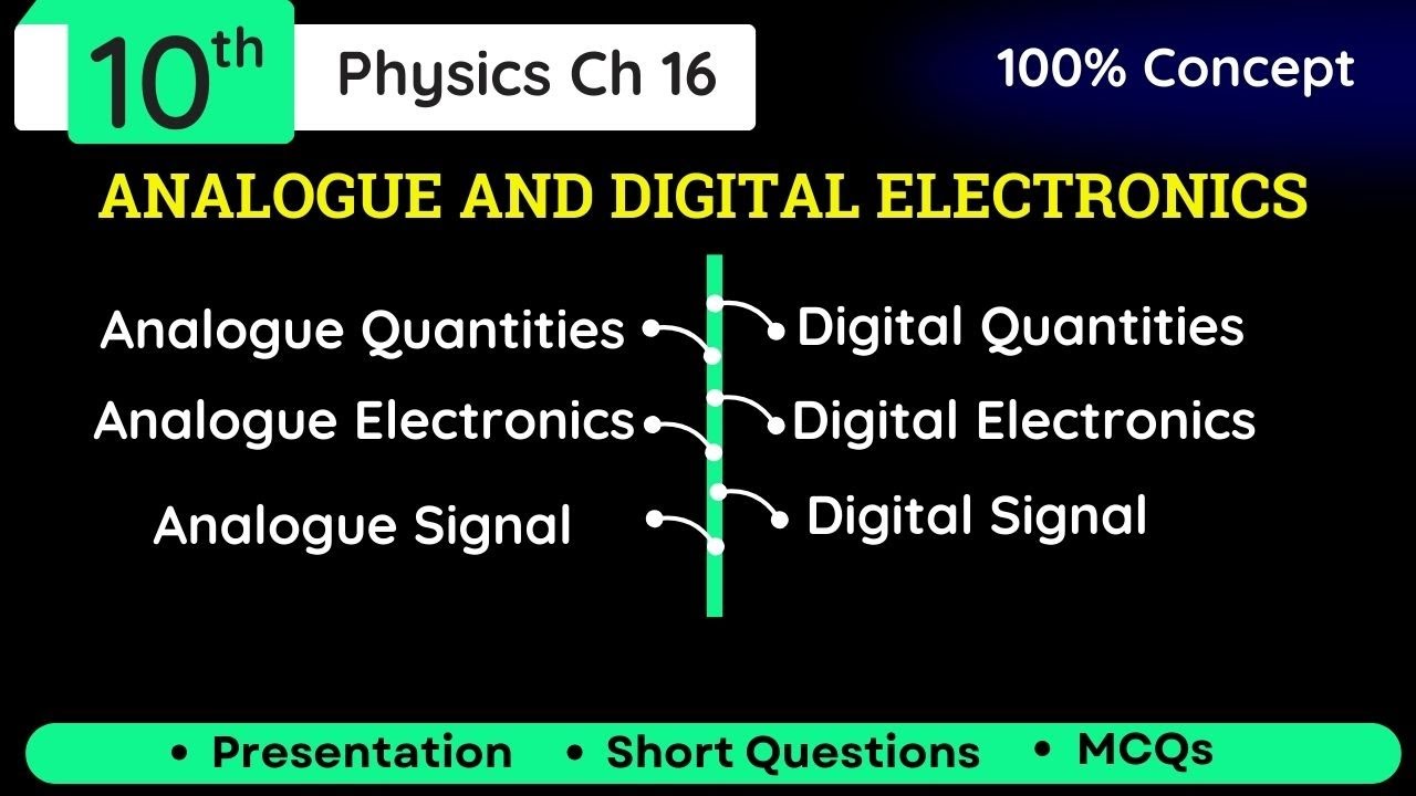 Analogue and Digital Quantities Electronics Class 10 Physics - YouTube