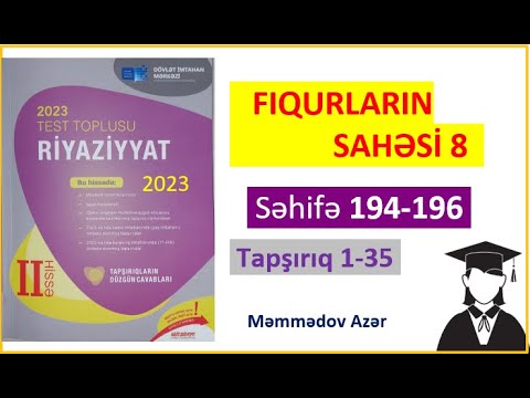 Dairənin və dairə hissələrinin sahəsi.Riyaziyyat test toplusu 2023