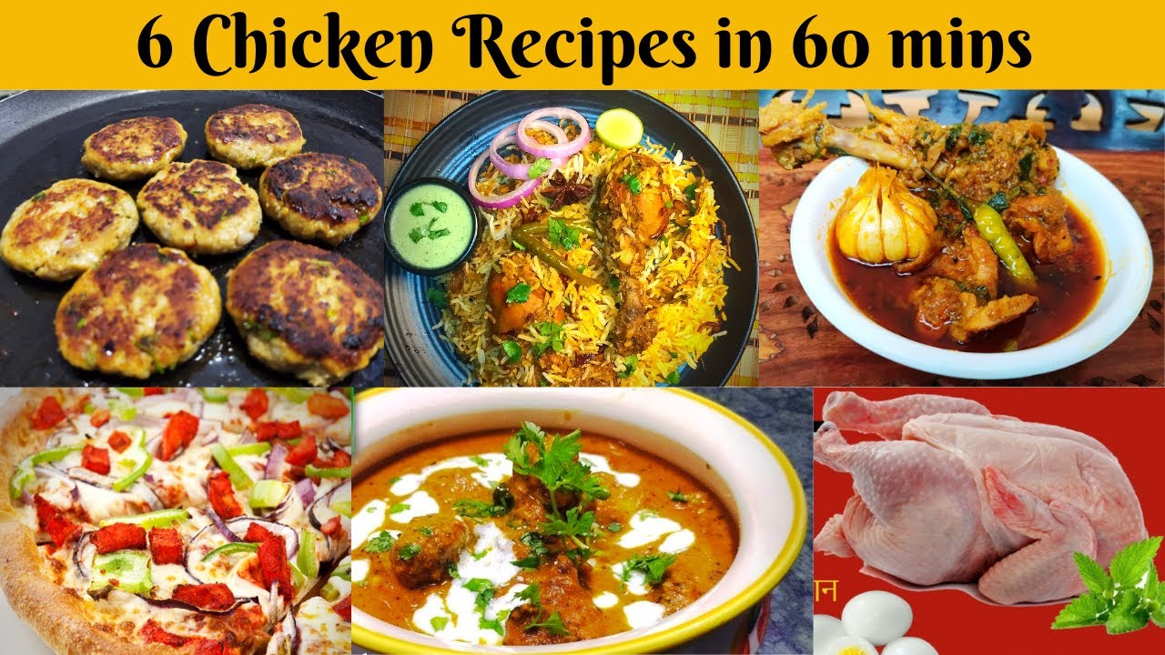 6 Different Chicken Recipes in 60 Mins🕒 | Chicken Recipes in Hindi ...