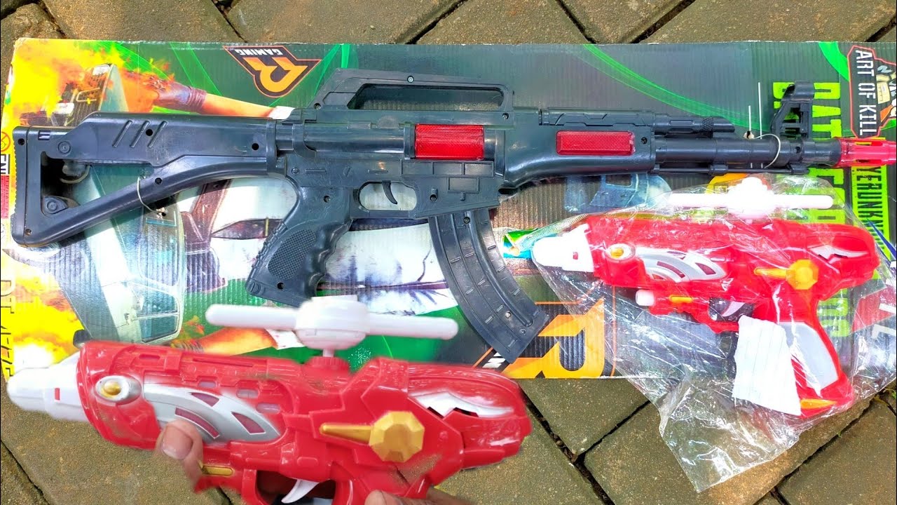 Unboxing,Ak 47 ,mainan tembak tembakan plastik,sniper,shot combat gun ...