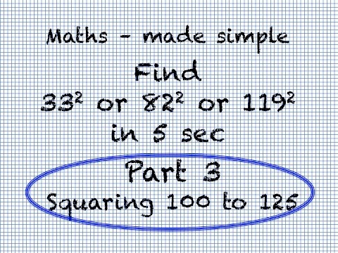 Fast mental math trick: shortcut to square numbers - Part 3 - YouTube