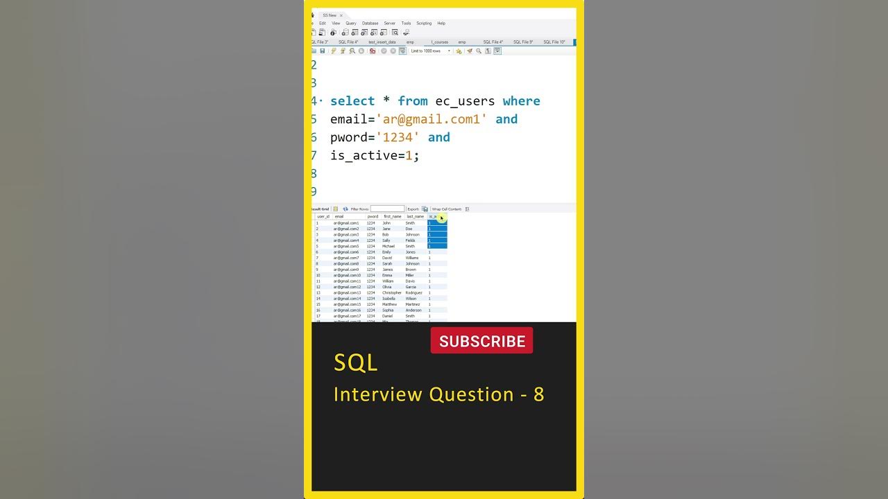 Sql Interview Questions And Answers Sql Tutorial For Beginners Sql Full Course Sql Telugu