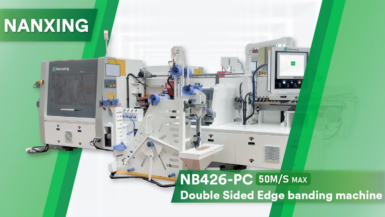 50M/Min! Nanxing NB426-PC Double Sided Edge banding machine - YouTube
