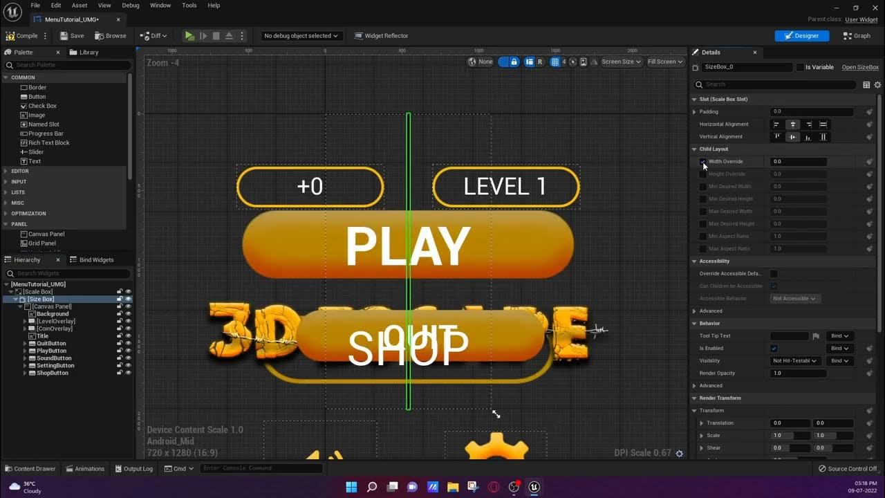 Unreal Engine 5 - #01: Creating Responsive UI - YouTube
