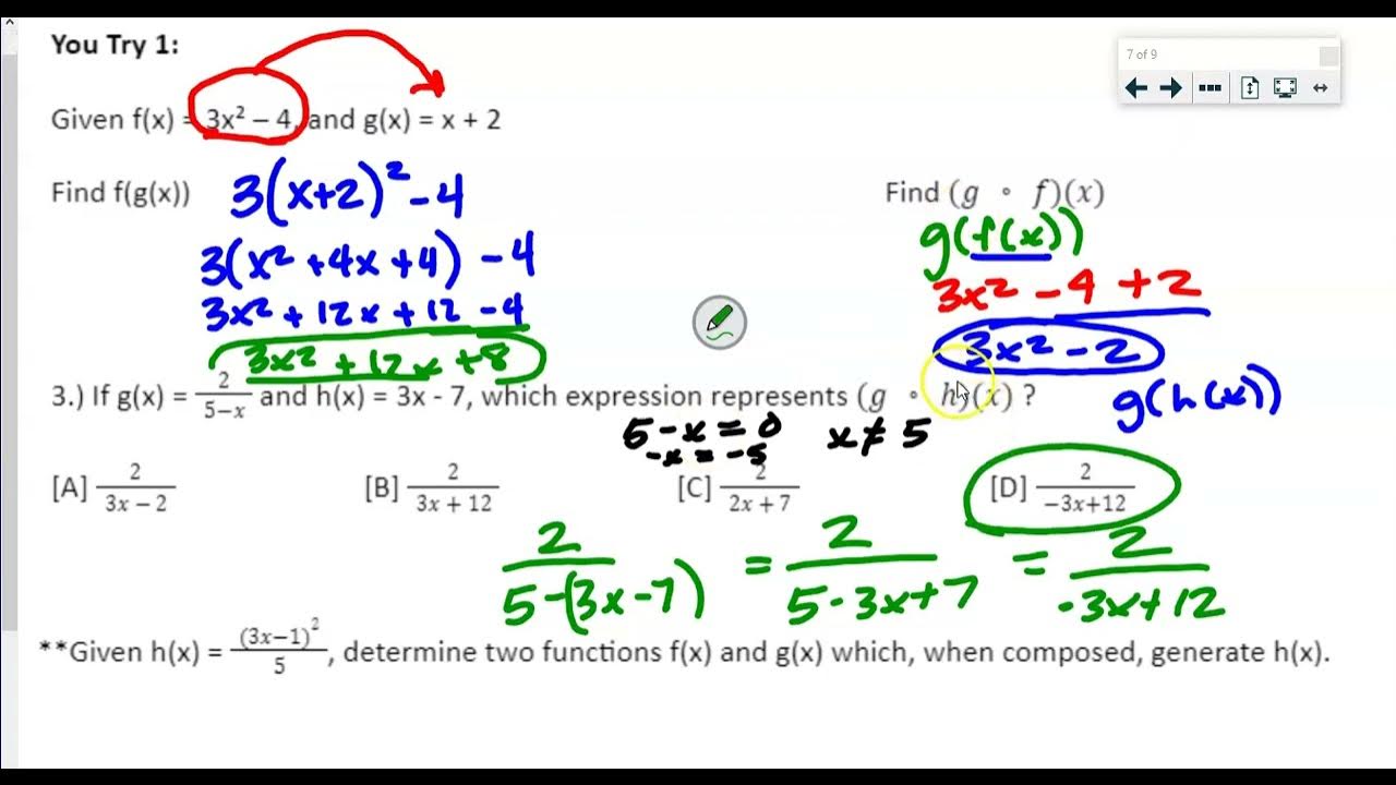 Rewriting Composite Functions - YouTube