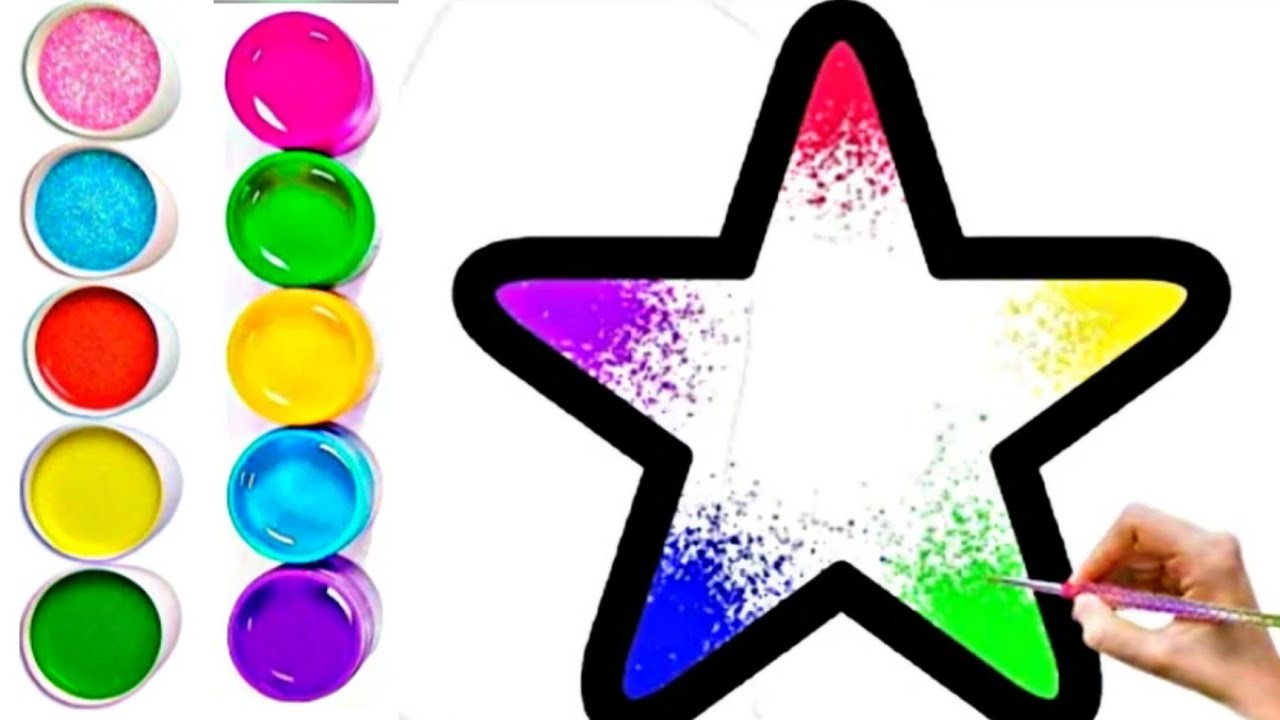 Bolalar uchun Yulduz rasm chizish/Drawing Star for children/Рисование ...