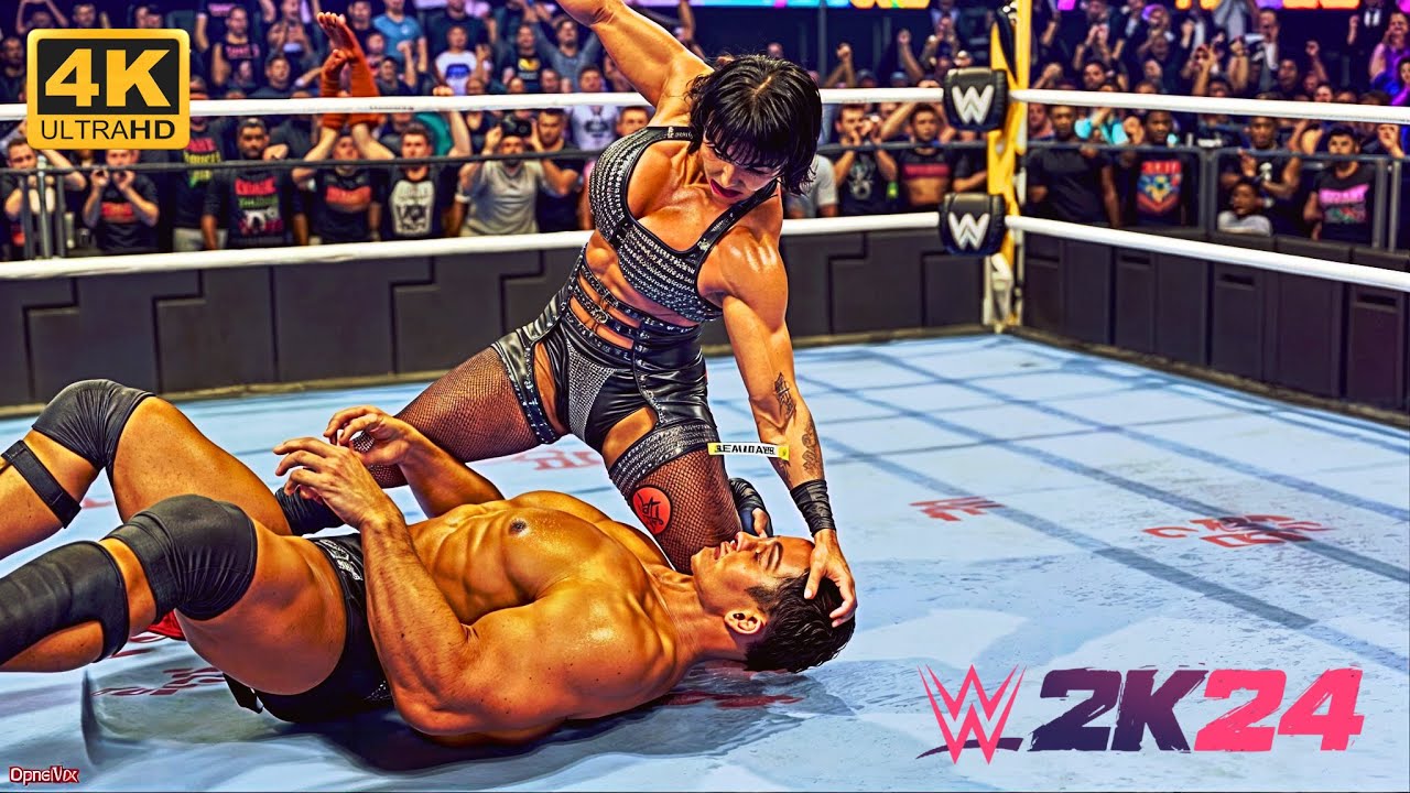 RHEA RIPLEY VS THE ROCK INTERGENDER MATCH| WWE 2K24 | BLOODY MATCH | # ...