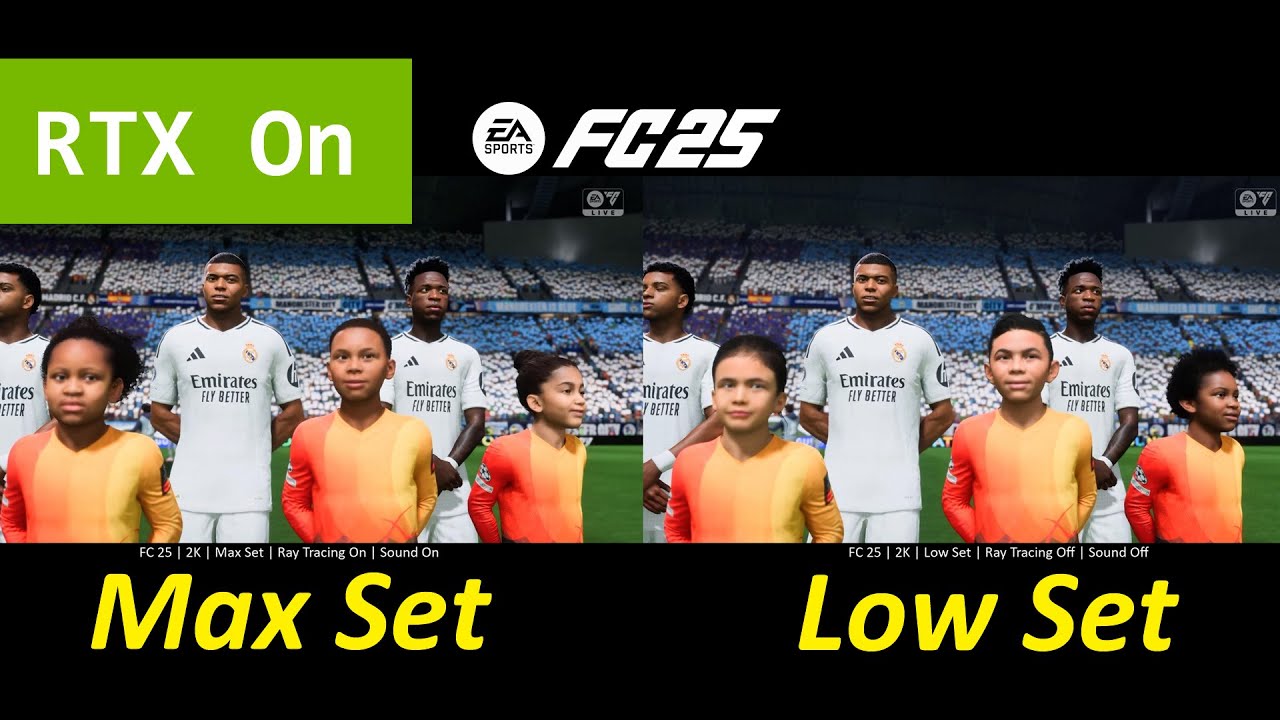 EA FC 25 | Max Set vs Low Set | Graphic Comparison | RTX On/Off | PC ...