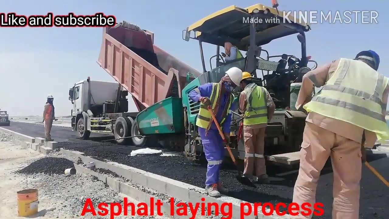 Asphalt laying / Paving process - YouTube