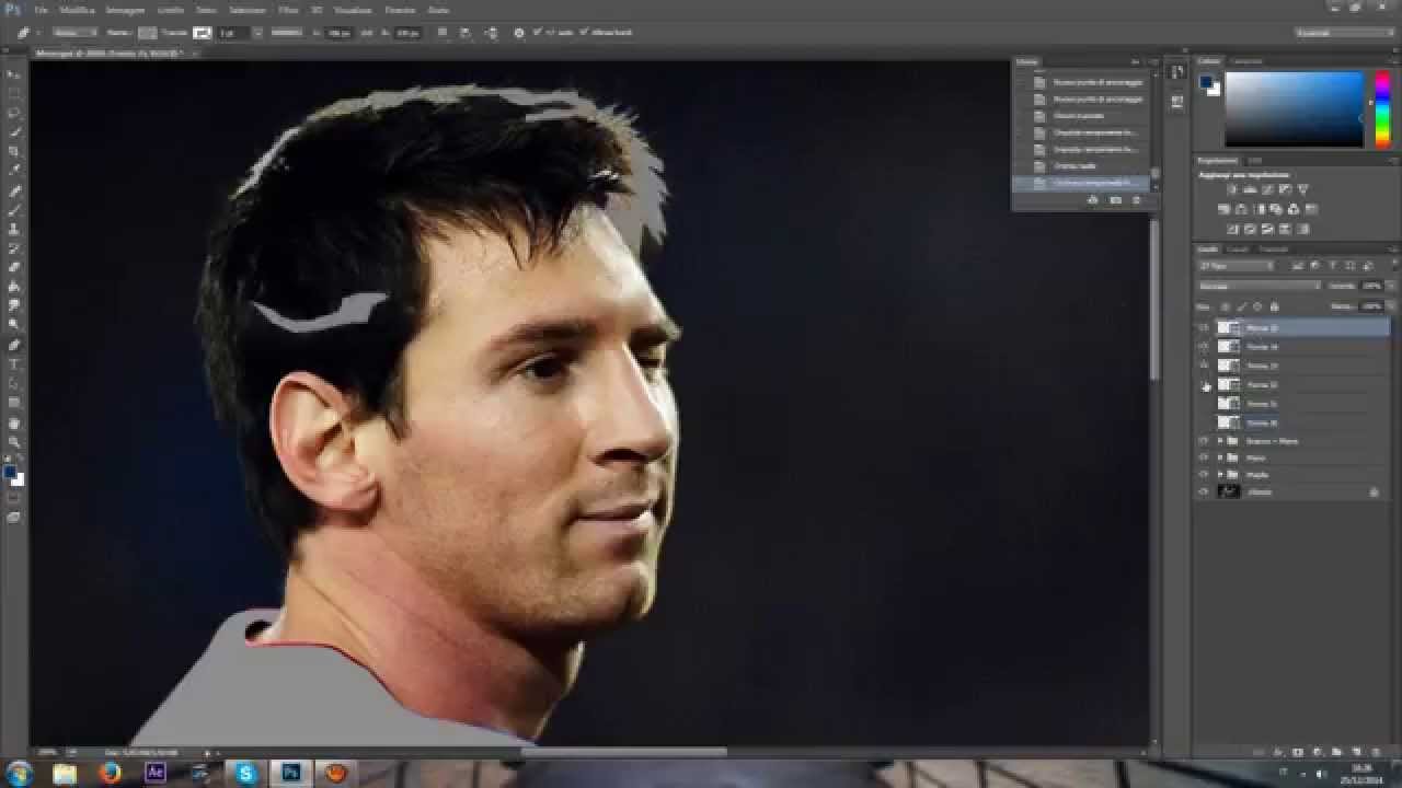 Messi speedart - Photoshop CC - YouTube