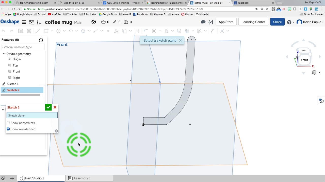 Onshape mug tutorial (higher resolution) - YouTube