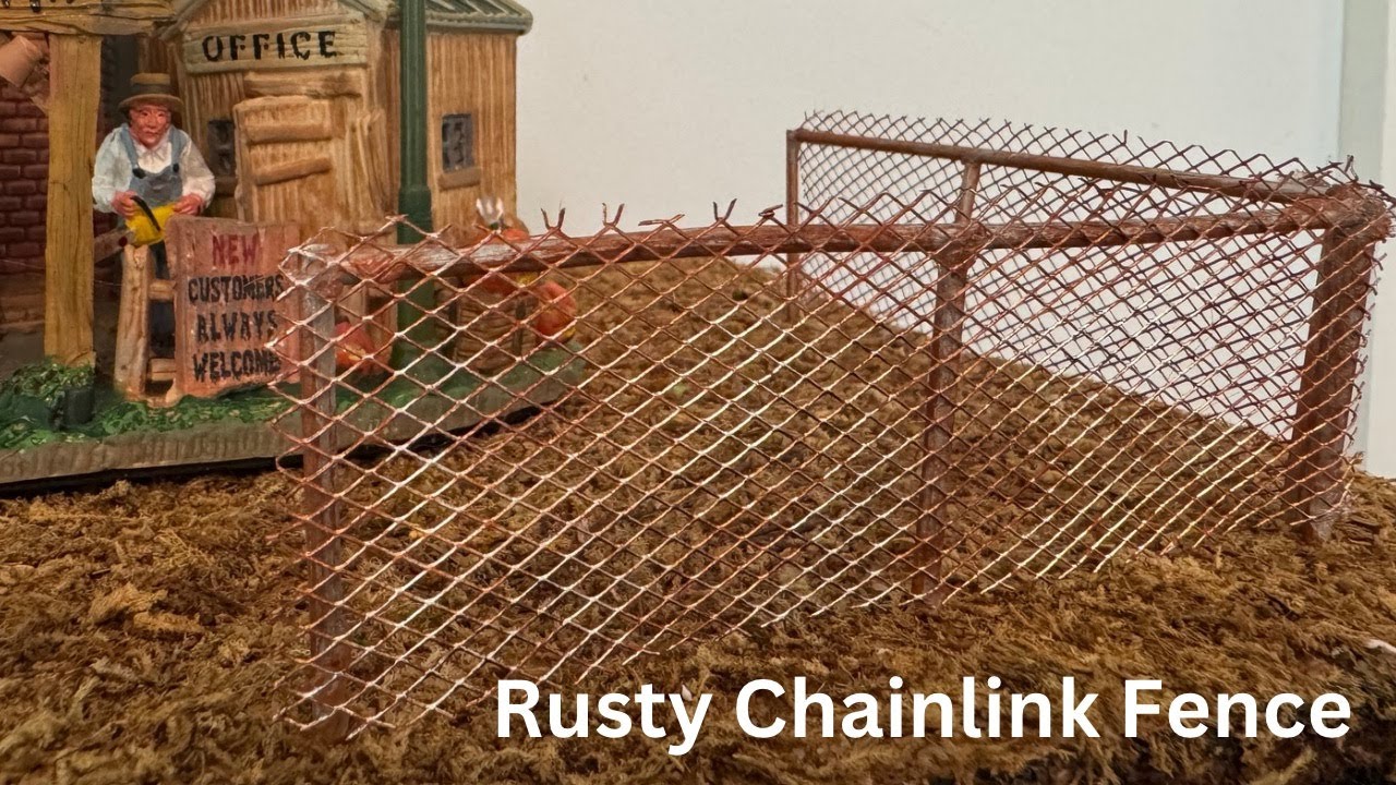 Rusty Chainlink Fence Tutorial for Your Halloween Village - NO ...