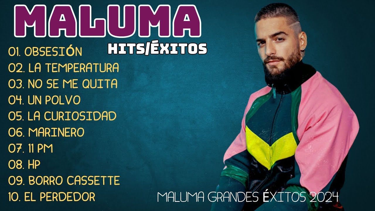 Maluma Mix Éxitos 2024 | Obsesión | La Temperatura | No Se Me Quita # ...