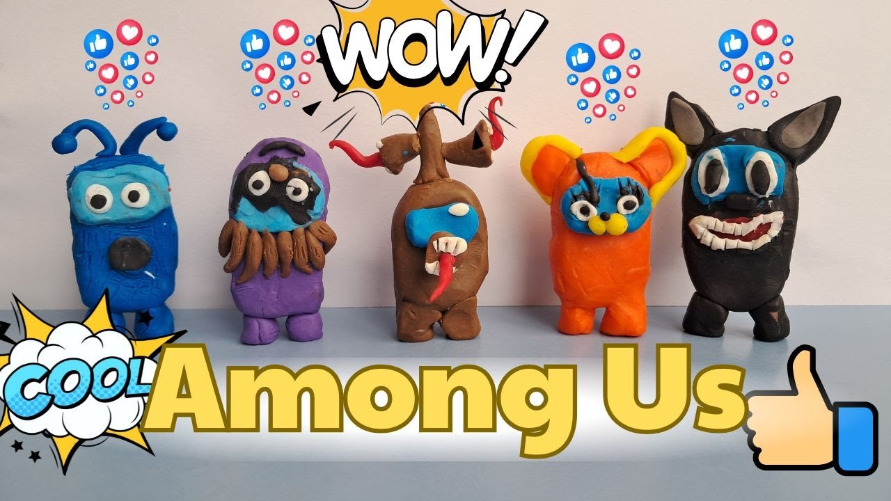 Clay monsters| Among us| Clay modeling| Sculpting clay| Plasticine ...