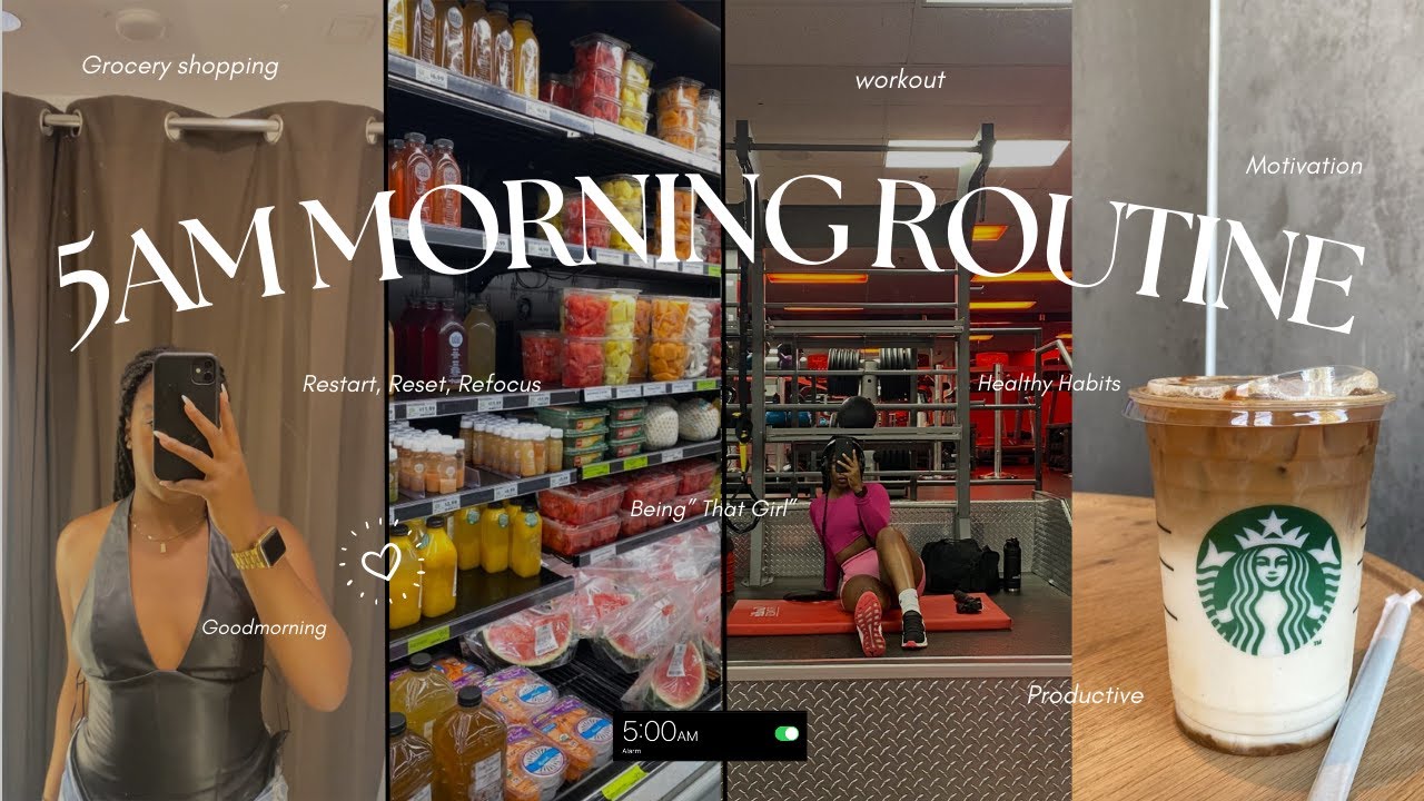 5AM MORNING ROUTINE | Healthy Habits, Gym Routine, Realistic ...