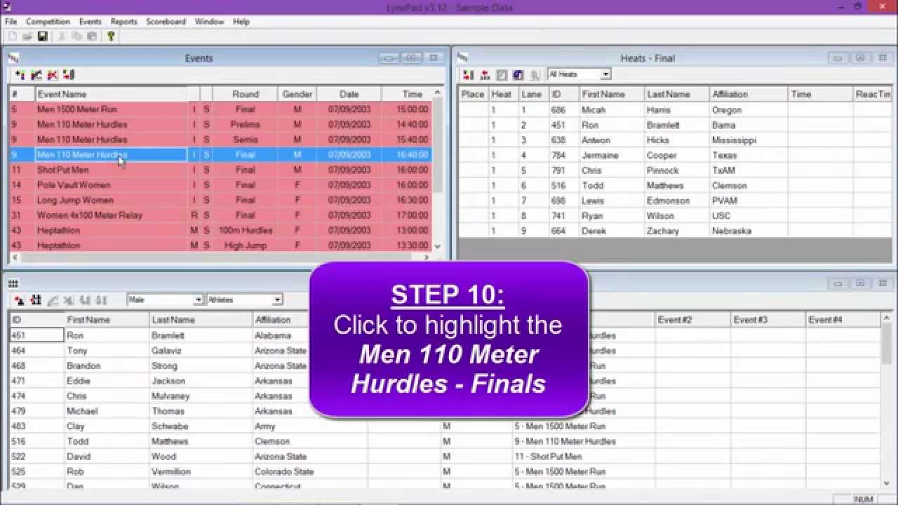Tutorial: Integrate LynxPad Meet Management Data with FinishLynx - YouTube