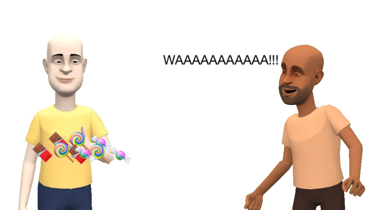 Plotagon Laziness - Kayloo steals candy from Man Child/goundsssss - YouTube