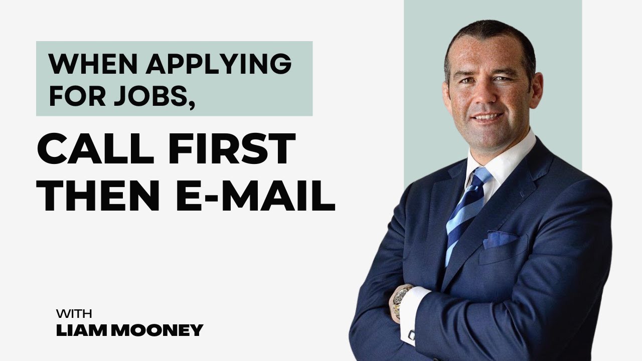 When Applying for Jobs, Call First Then E-Mail #jobinterviewtips # ...