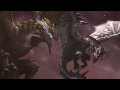 Gold Rathian and Silver Rathalos All roars and special attacks (Monster ...