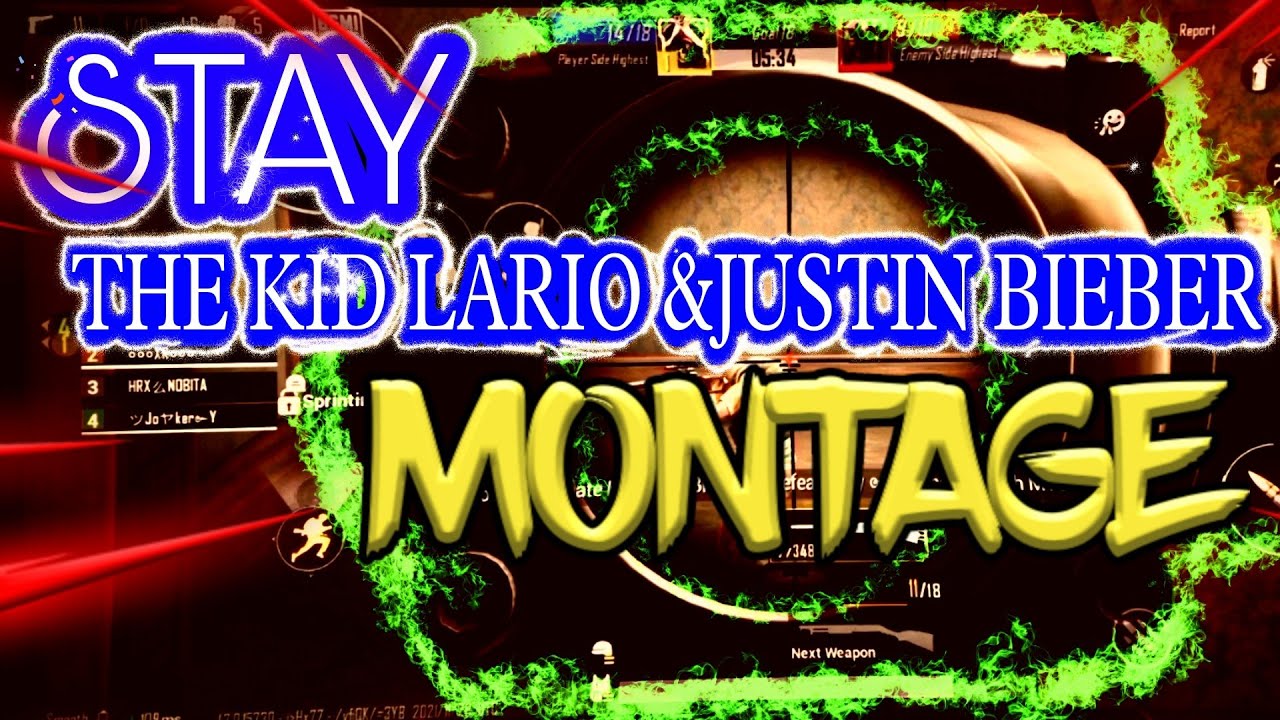 STAY THE KID LARIO & JUSTIN BIEBER SONG MONTAGE BGMI USE EAR PHONE FOR ...