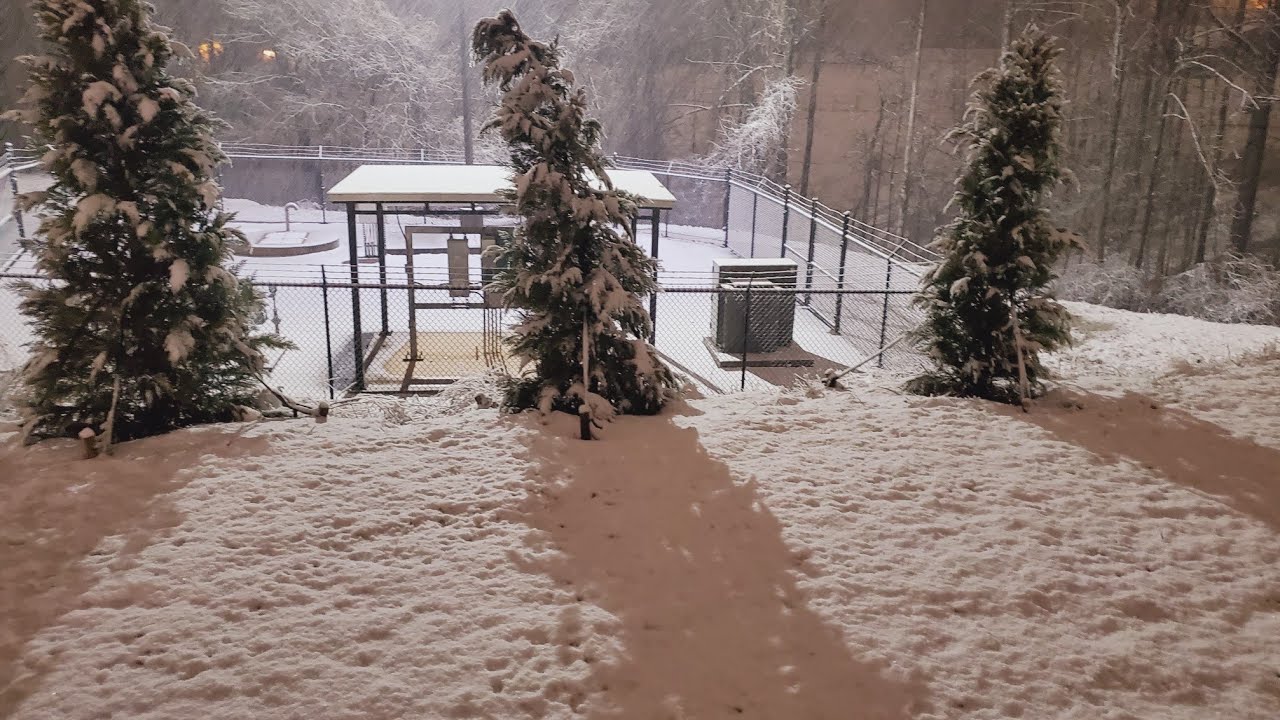 This years First Snow showers at my place || Snow showers || Snowfall ...