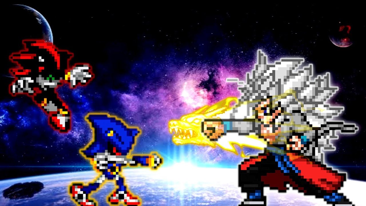 Metal Sonic V2 & Metal Shadow V2 VS Xeno Goku V3 (all form) in Jump ...