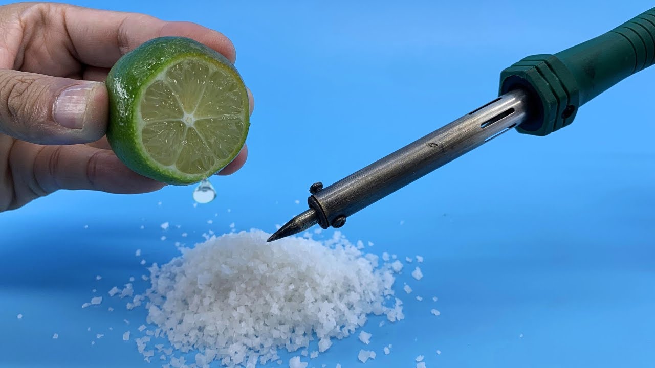 Put lemon On Your Electrical Soldering Iron And Admire Results - YouTube