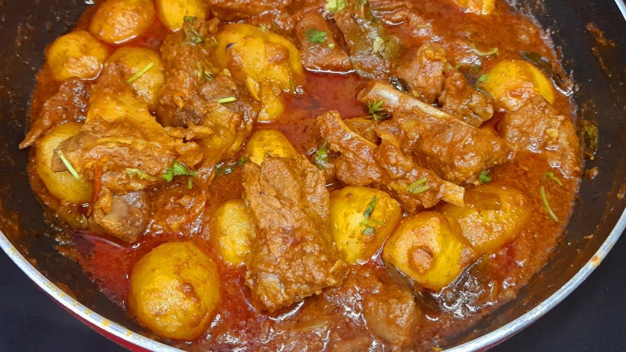 ALoo Mutton Curry/Mutton BaBy potato Recipe/ALoo GOSHT Curry/Mutton ...