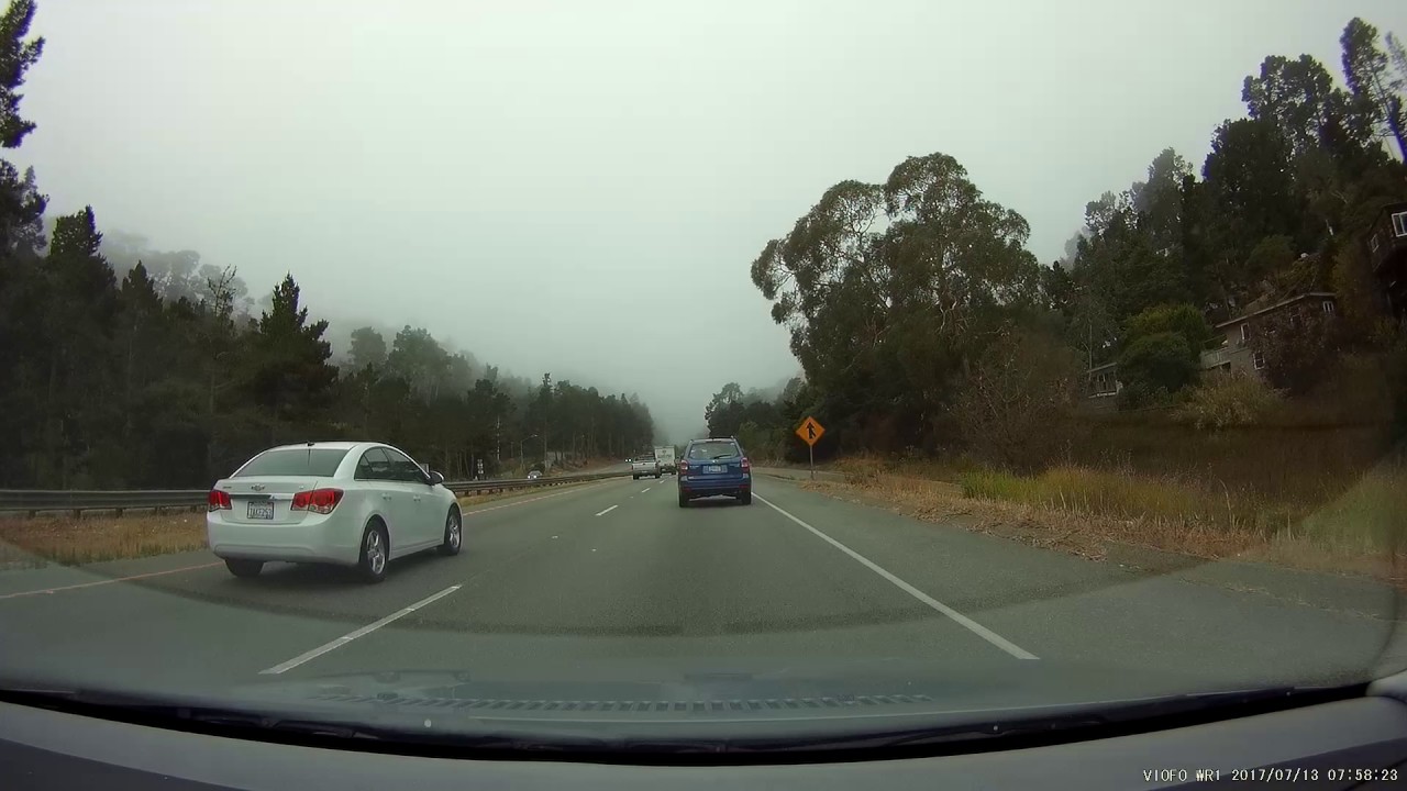 Viofo WR1 Fog Condition Daytime Sample - YouTube