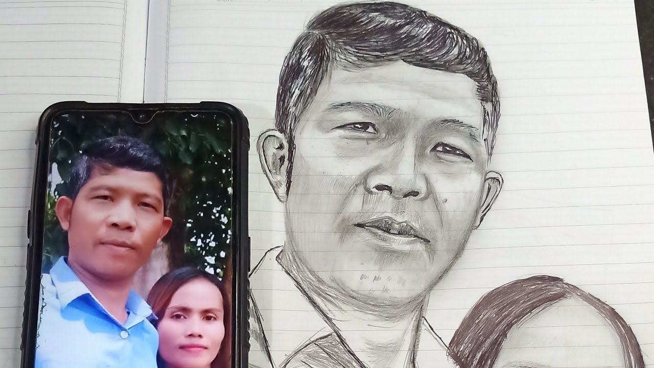 Use a pencil to draw a husband and wife /Pencil/ drawing/How to draw a ...